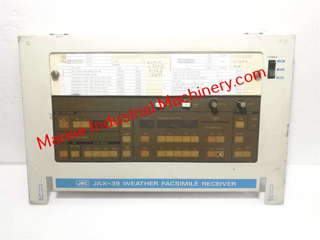 JRC JAX-39 Weather Facsimile Receiver | Marine Industrial Machinery