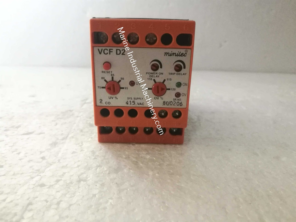 Minilec VCF D2 Under-Over Voltage Relay | Marine Industrial Machinery