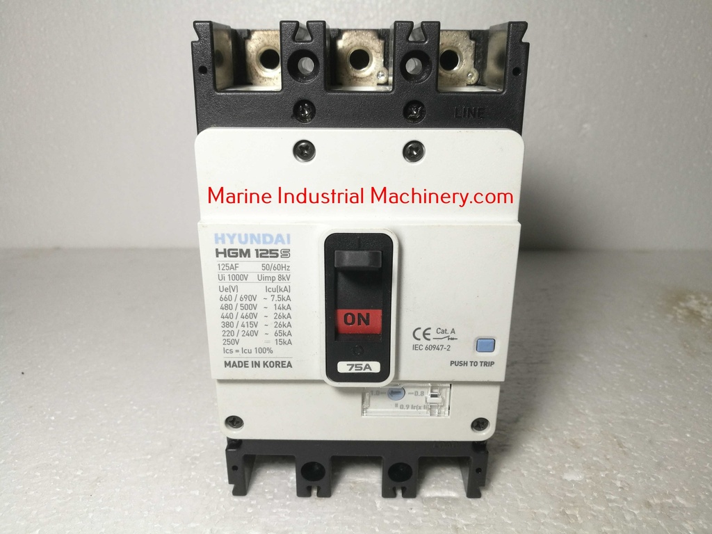 Hyundai HGM 125S Molded Case Circuit Breaker(75A) | Marine Industrial ...