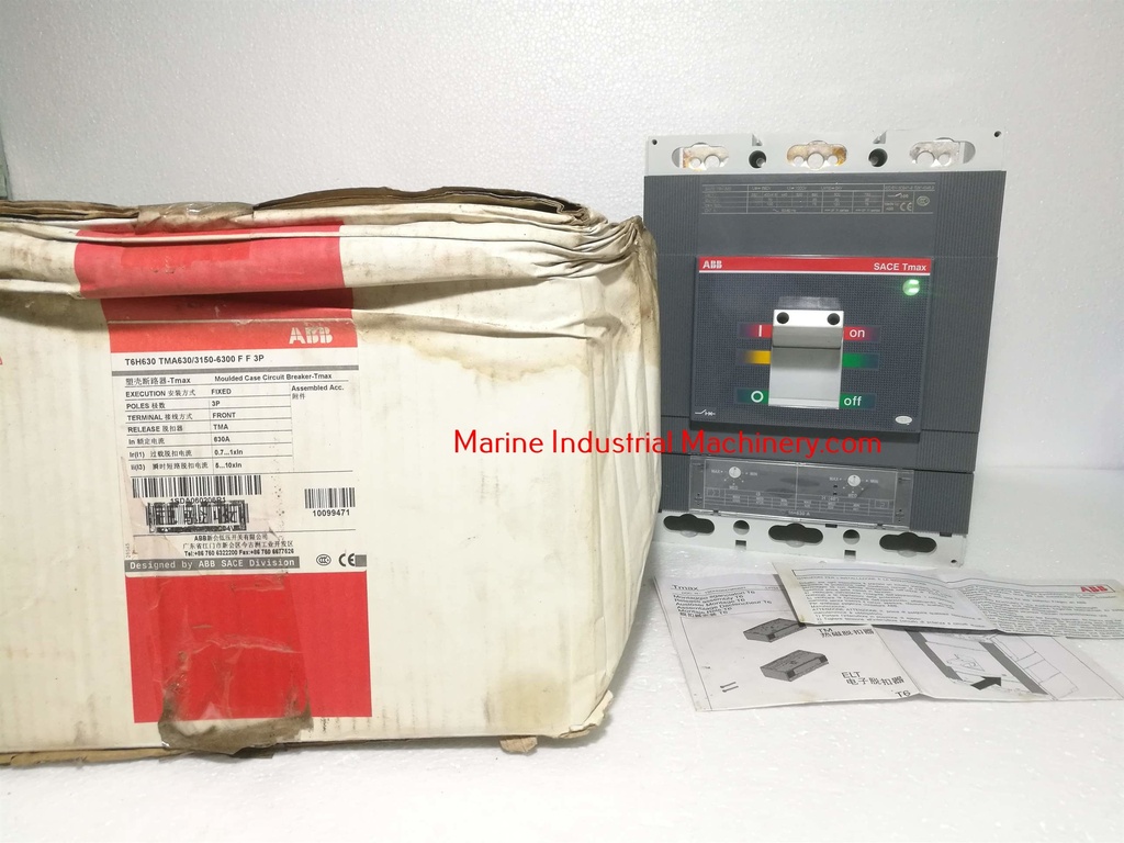 ABB SACE Tmax T6H 630 Circuit Breaker (3P 630A) | Marine Industrial ...