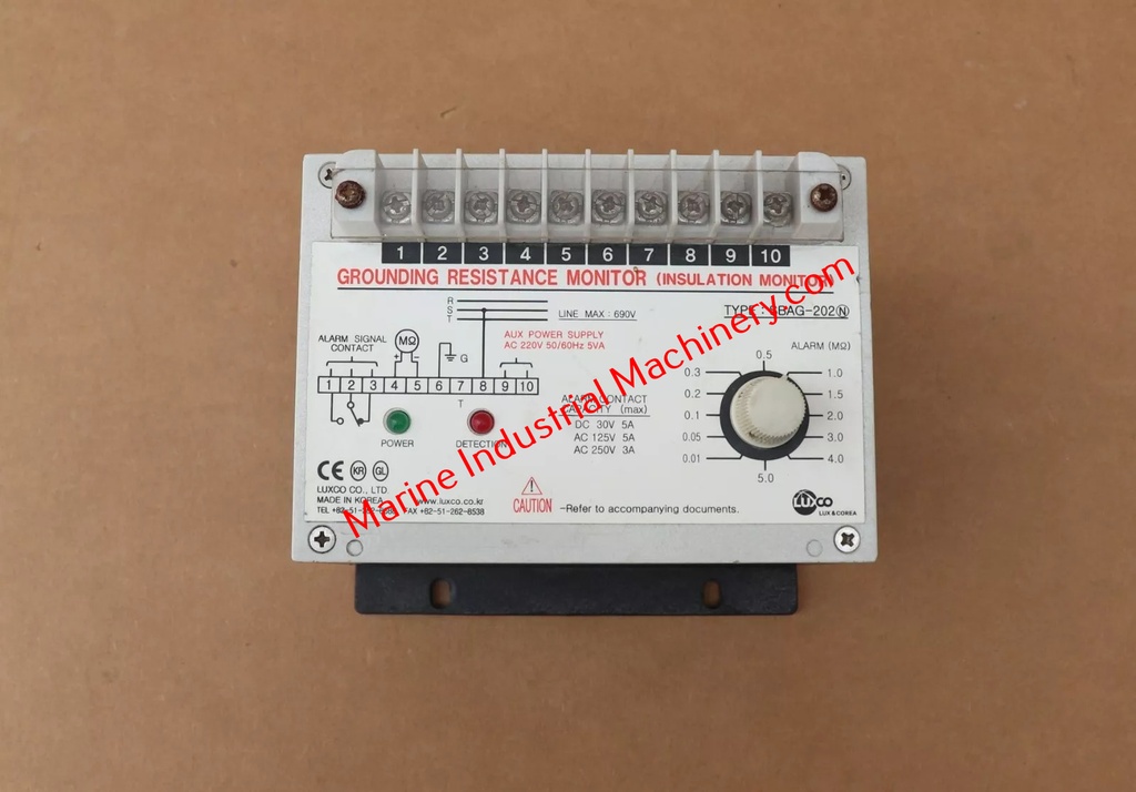 Luxco SBAG-202N Grounding Resistance Monitor | Marine Industrial Machinery
