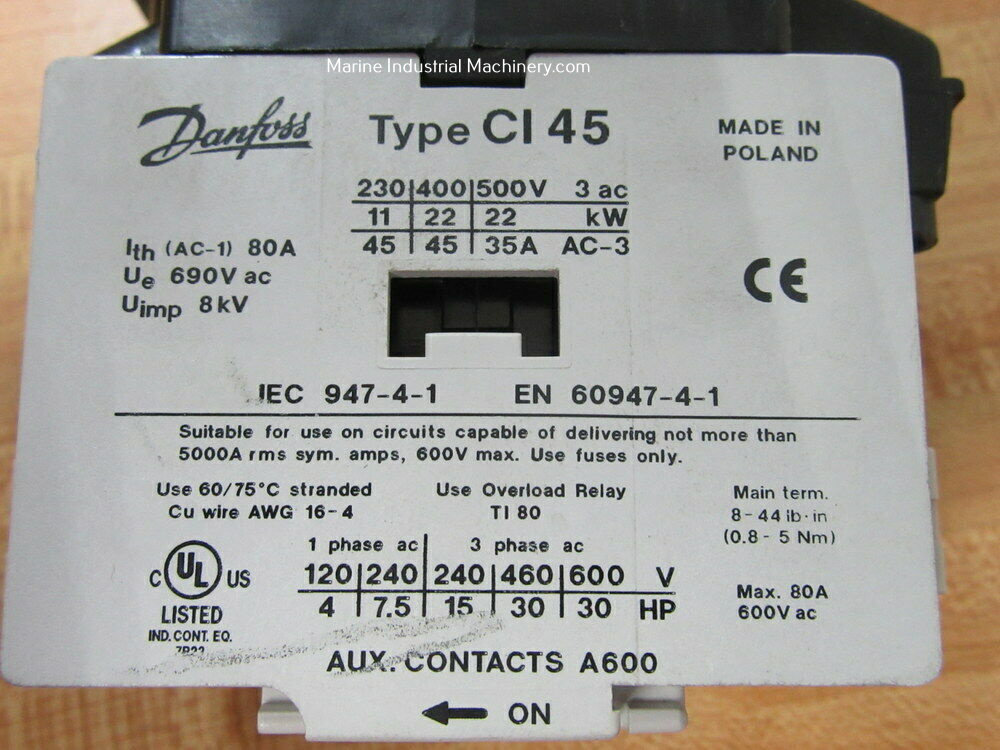 Danfoss CI45 Contactor | Marine Industrial Machinery