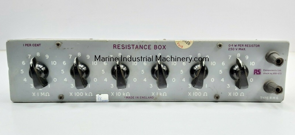 RS Components RM6 Decade Resistance Box Resolution | Marine Industrial ...
