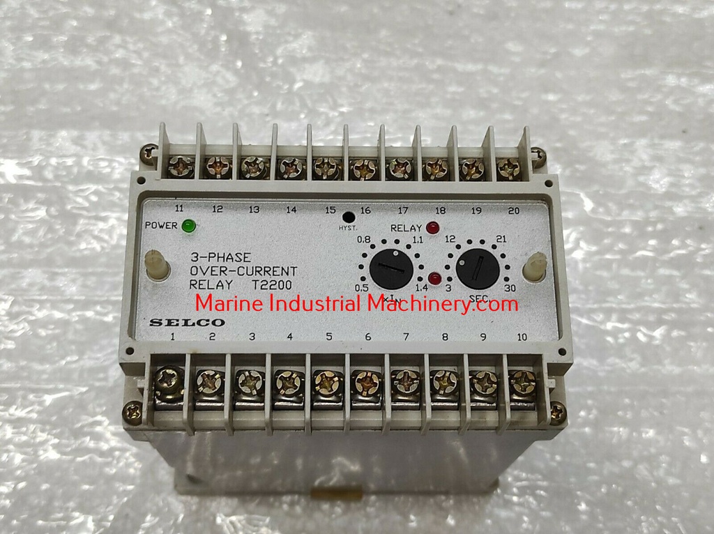 Selco T2300-01 3-Phase Over Current Relay | Marine Industrial Machinery