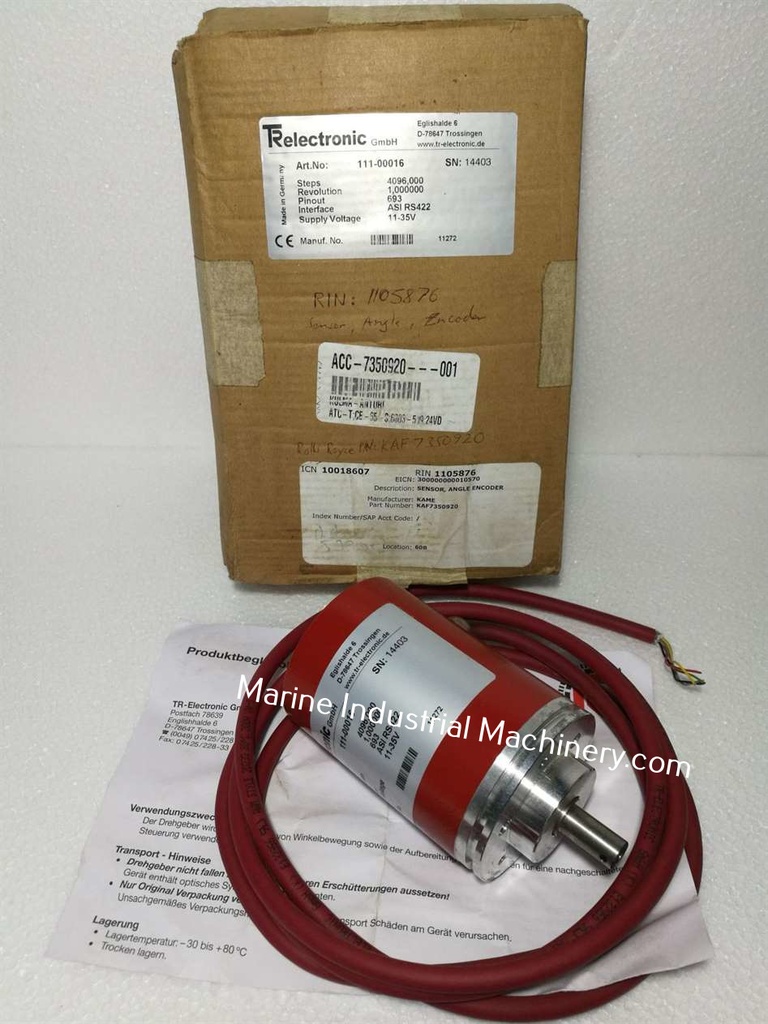 TR Electronic CE65S 4096/1 Rotary Encoder | Marine Industrial Machinery