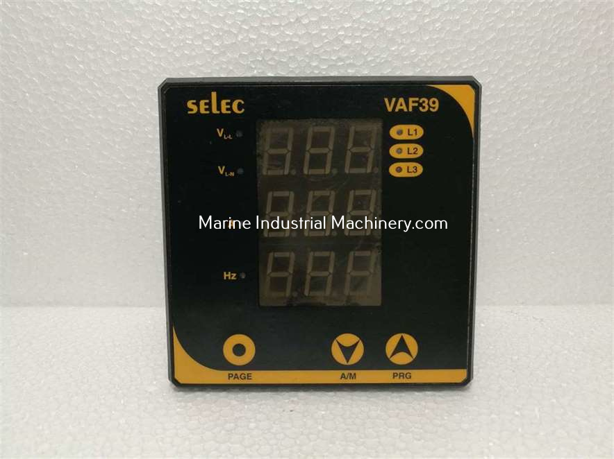 Selec VAF39 Voltage Ampere Frequency Meter | Marine Industrial Machinery