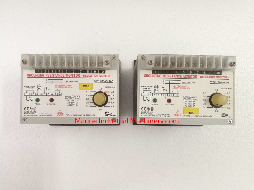Luxco SBAG-202 Grounding Resistance Monitor | Marine Industrial Machinery