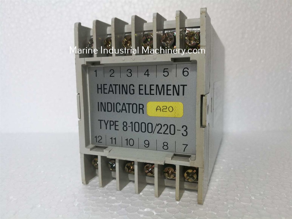 Semco 8-1000/220-3 Heating Element Indicator | Marine Industrial Machinery