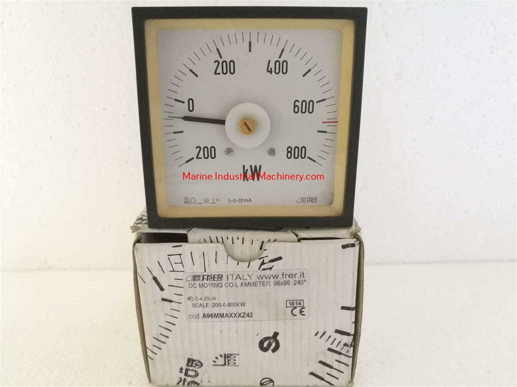 FRER DC Moving Coil Ammeter (-200-0-800kW) | Marine Industrial Machinery
