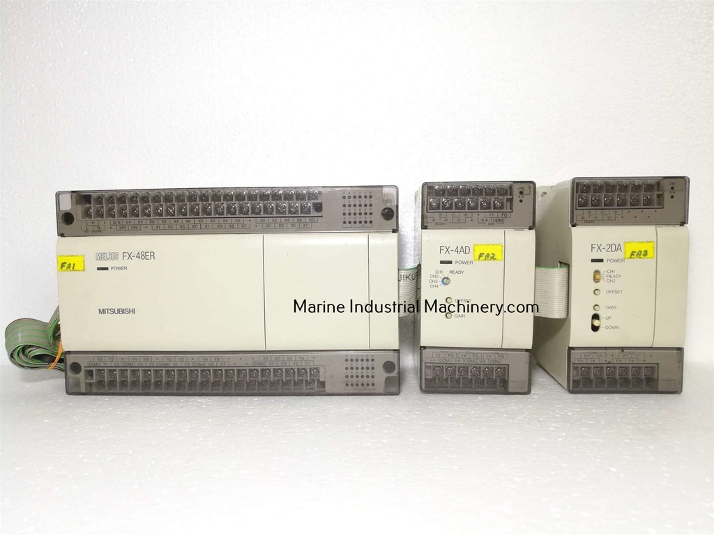 Mitsubishi Melsec FX-48ER-ES, FX-2DA,FX-4AD Programmable Controller ...