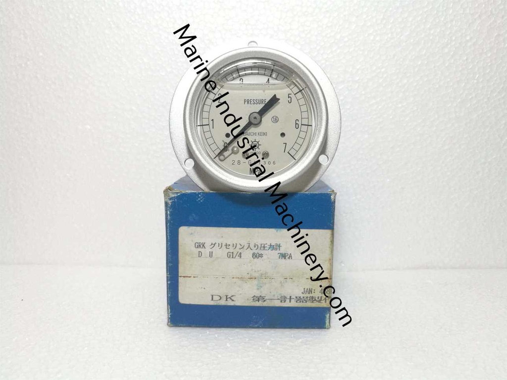 Daiichi Keiki-Hyogo DU G1/4 60 Pressure Gauge (0-7MPa) | Marine Industrial Machinery
