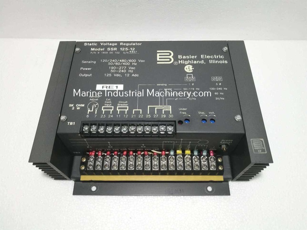 Basler Electric SSR 125-12 Static Voltage Regulator | Marine Industrial ...